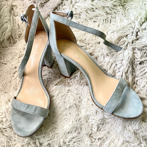 Jessica Simpson | Shoes | Jessica Simpson Blue Velvet Hills Sandals ...